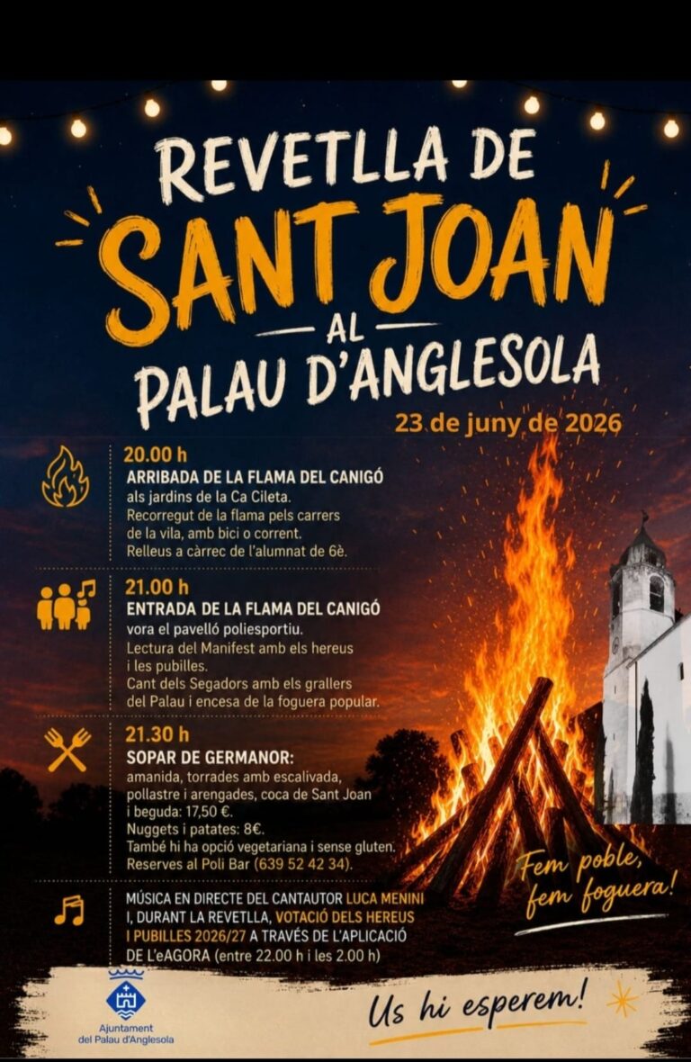 Sant Joan 2026 al Palau d’Anglesola